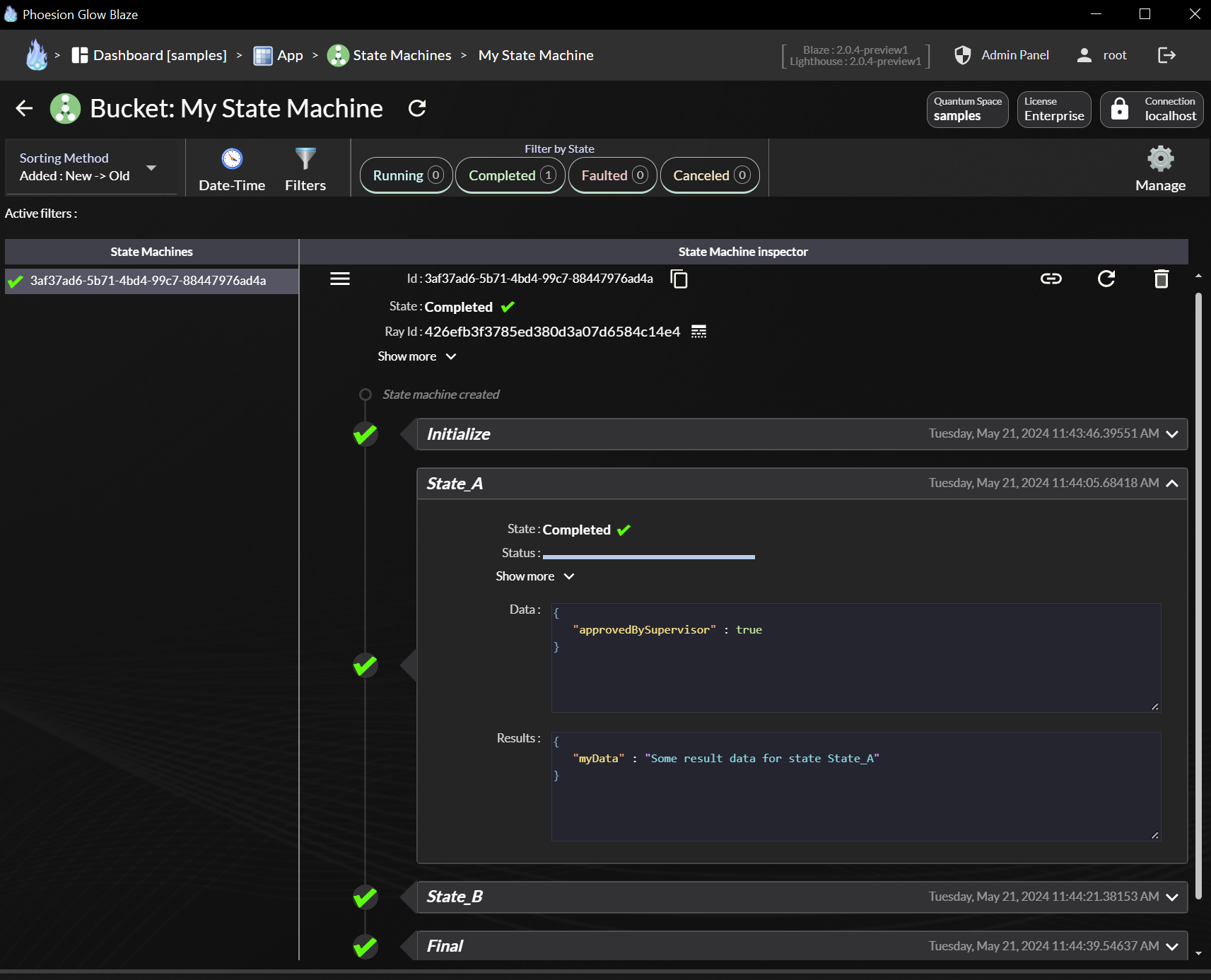 AppStateMachine - Distributed State Machines | Phoesion Glow